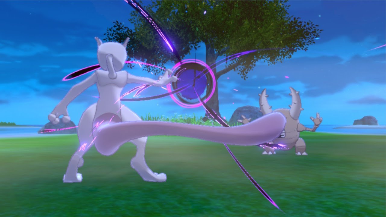 Pokémon Sword - Mewtwo Using Shadow Ball - Nintendo Switch HD - YouTube