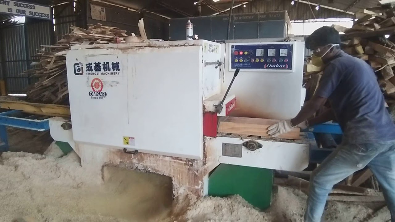 Multi Blade Rip Saw Machine - YouTube