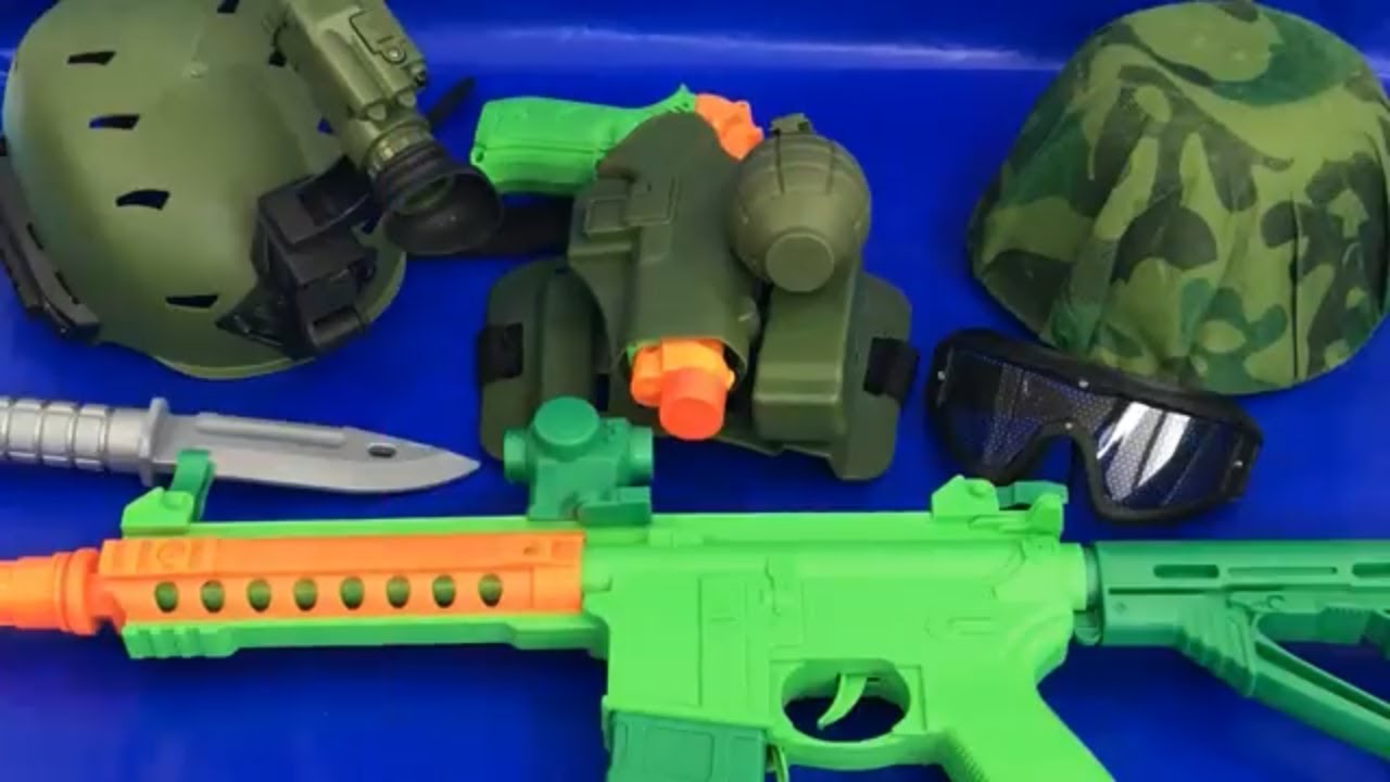 Box of Toys 🚛 Box Full of Toys 🔫 Military Toys 💥 Toy Gun ⛑ Toy Weapons ...