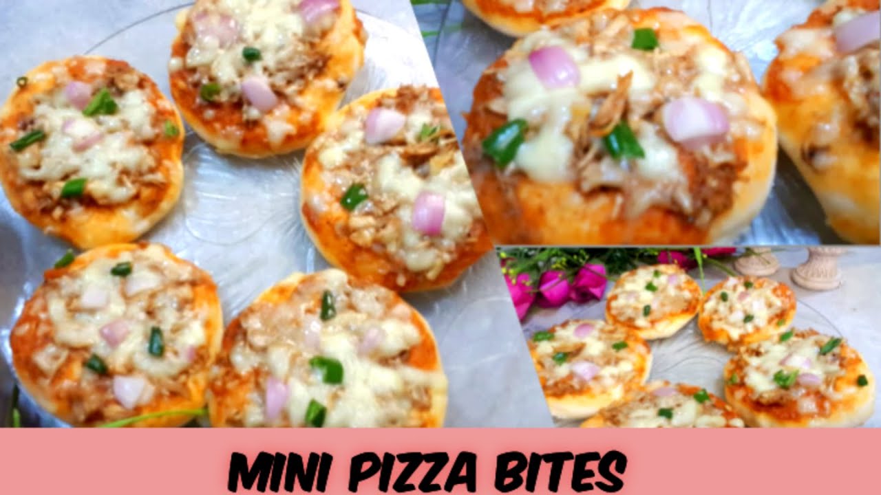 Quick Mini Pizza Recipe Without Oven | Mini chicken Pizza Bites | quick ...