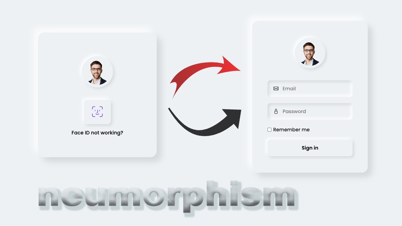 How to create a Stunning Neumorphism Website Sign In Form with Hover ...