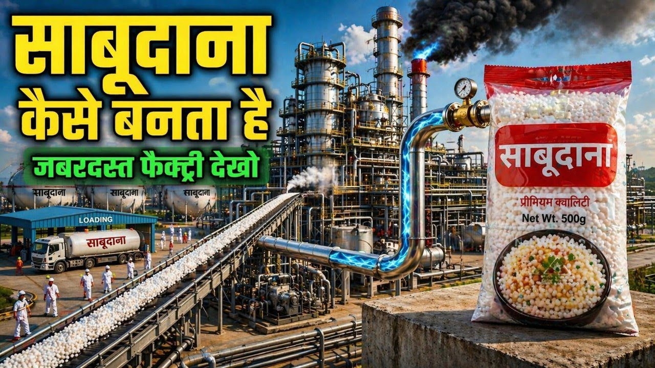 साबूदाना कैसे बनता है? | Sabudana Factory Process | Tapioca से Sabudana ...