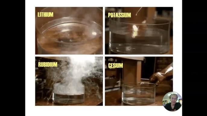Alkali Metals In Water Gif