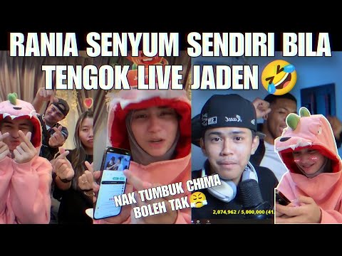 REACTION RANIA BILA TENGOK JADEN DAN KK CHIMA LIVE, SENYUM SENDIRI