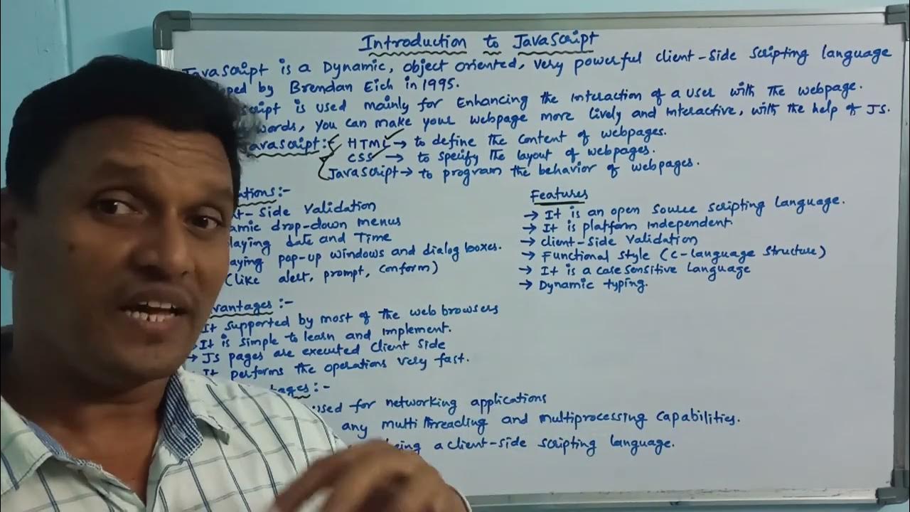 JavaScript (Introduction, Applications, Features, Advantages ...
