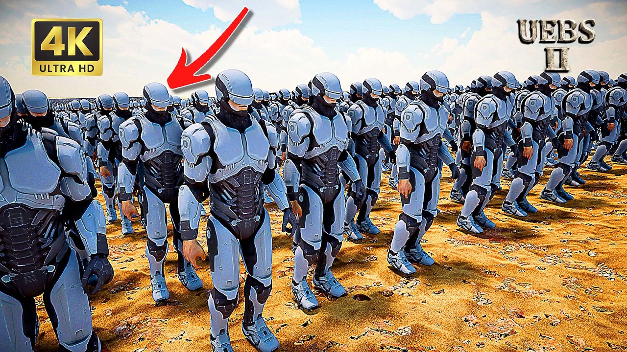 SAMURAI & NINJA VS ROBOCOP & SWAT VS KNIGHTS & TEMPLARS VS HOUSE STARK! 4 ARMIES CLASH IN THE ...