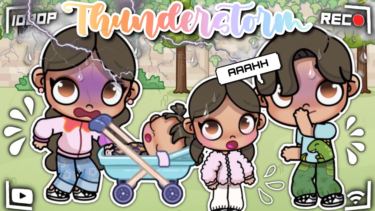 There was A THUNDERSTORM! ⛈️😱 || AVATAR WORLD family roleplay *WITH ...