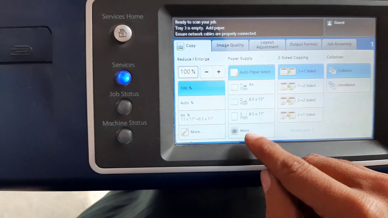 Xerox 5855 id card 2 copy and save setting - YouTube