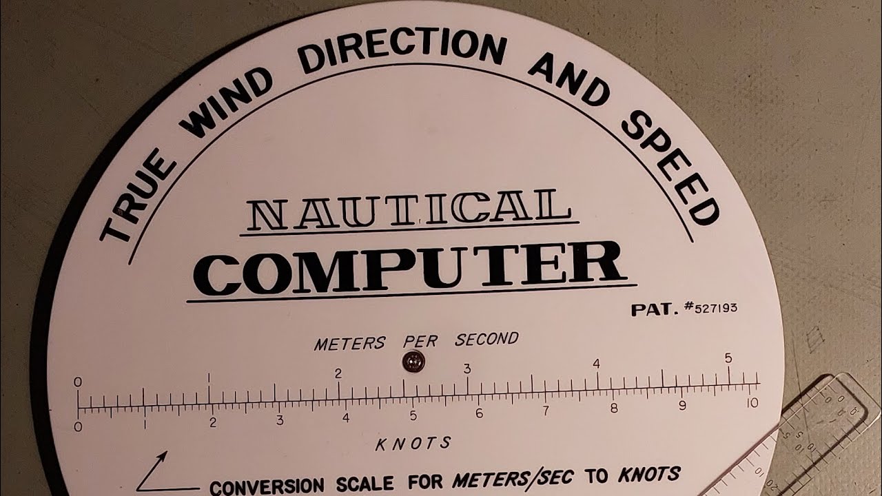 How to use Japanese Nautical Computer to convert Relative wind and ...
