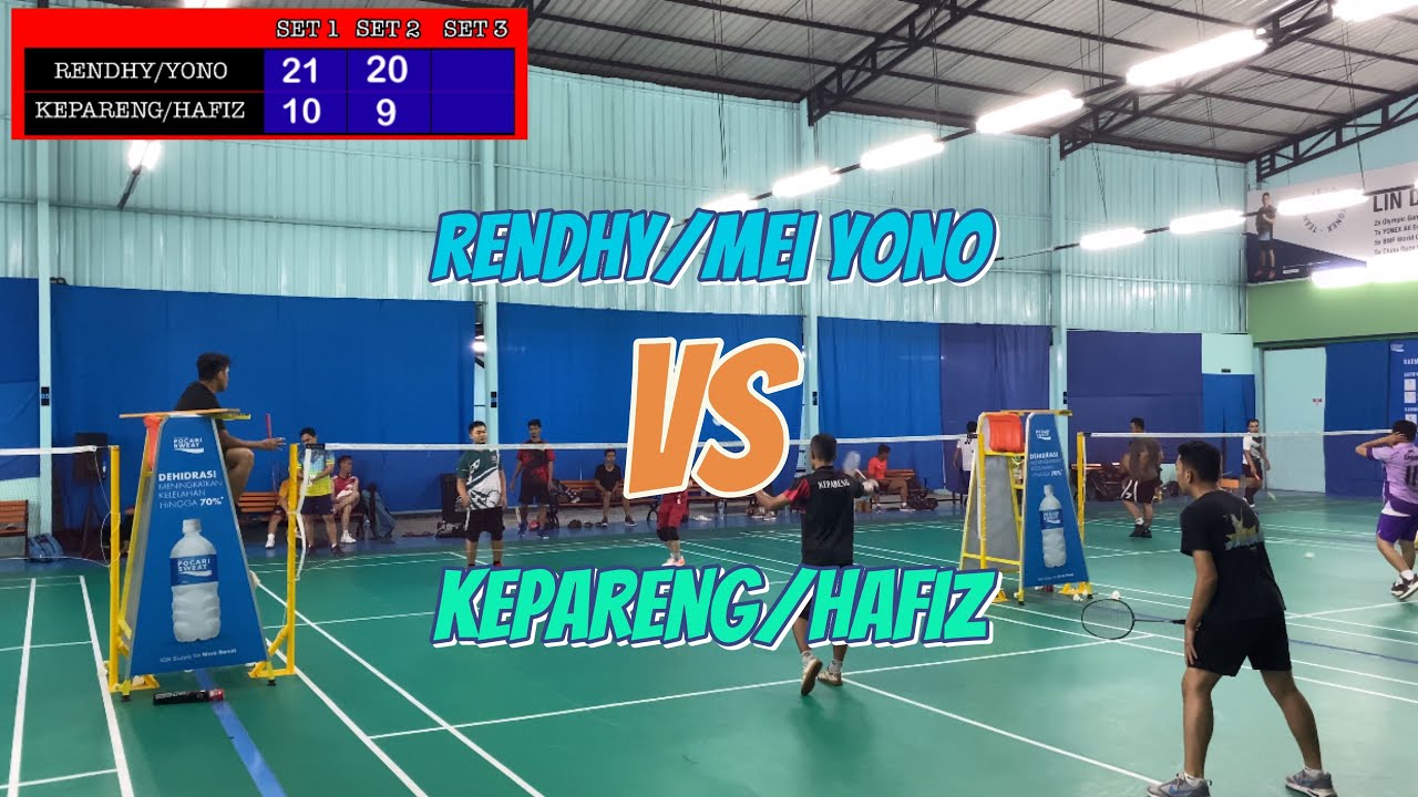LATIHAN BADMINTON| GOR AXTON TEMBESI|RENDHY/MEI VS "Pak Lek" KEPARENG ...