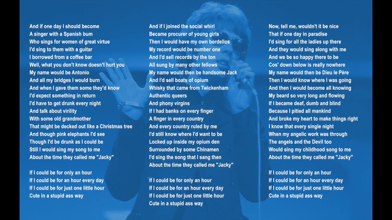 scott walker jackie karaoke instrumental - YouTube