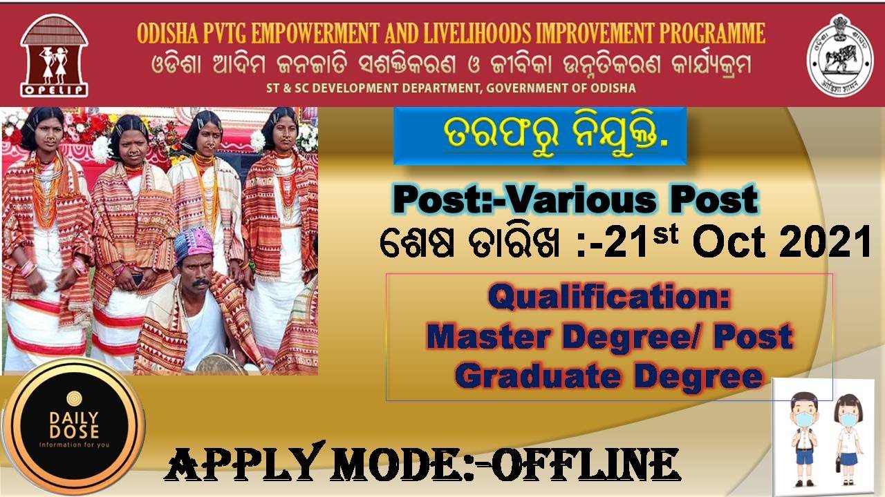 ODISHA PVTG EMPOWERMENT & LIVELIHOODS IMPROVEMENT PROGRAMME ST & SC ...