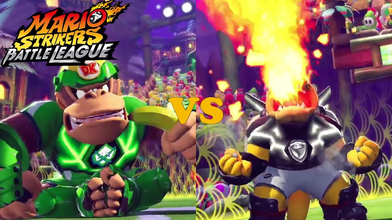 Mario Strikers: Battle League - Team Donkey Kong vs Team Bowser ...