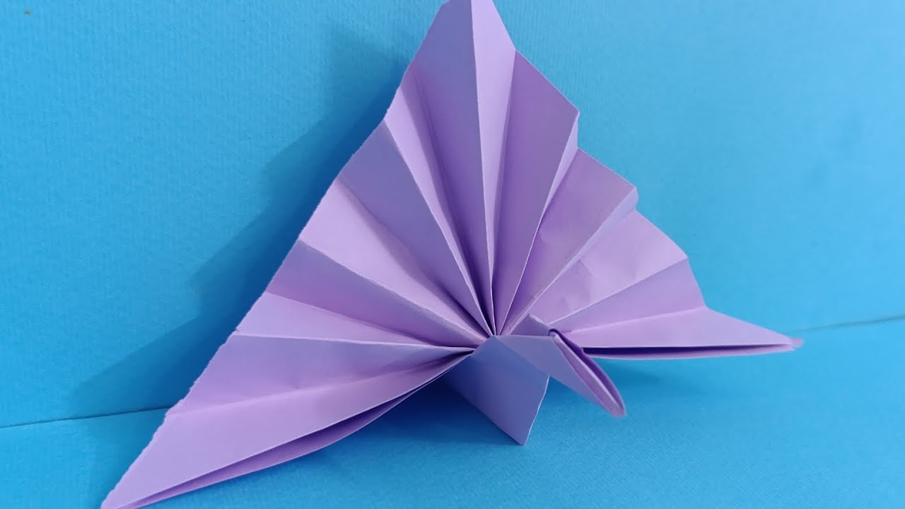 How to make origami Fan Tail Crane 🦚 - YouTube