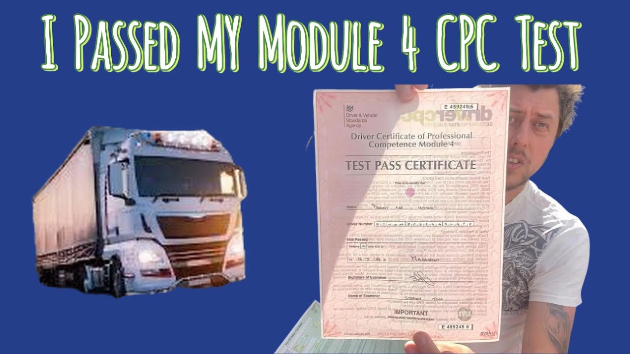 Become An HGV Driver CPC Module 4 Test Result YouTube