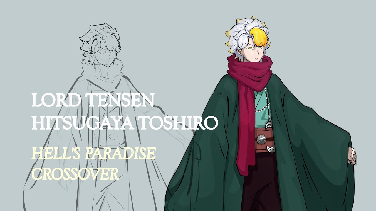 Drawing Hitsugaya Toshiro as Lord Tensen [Concept Art Process] - YouTube