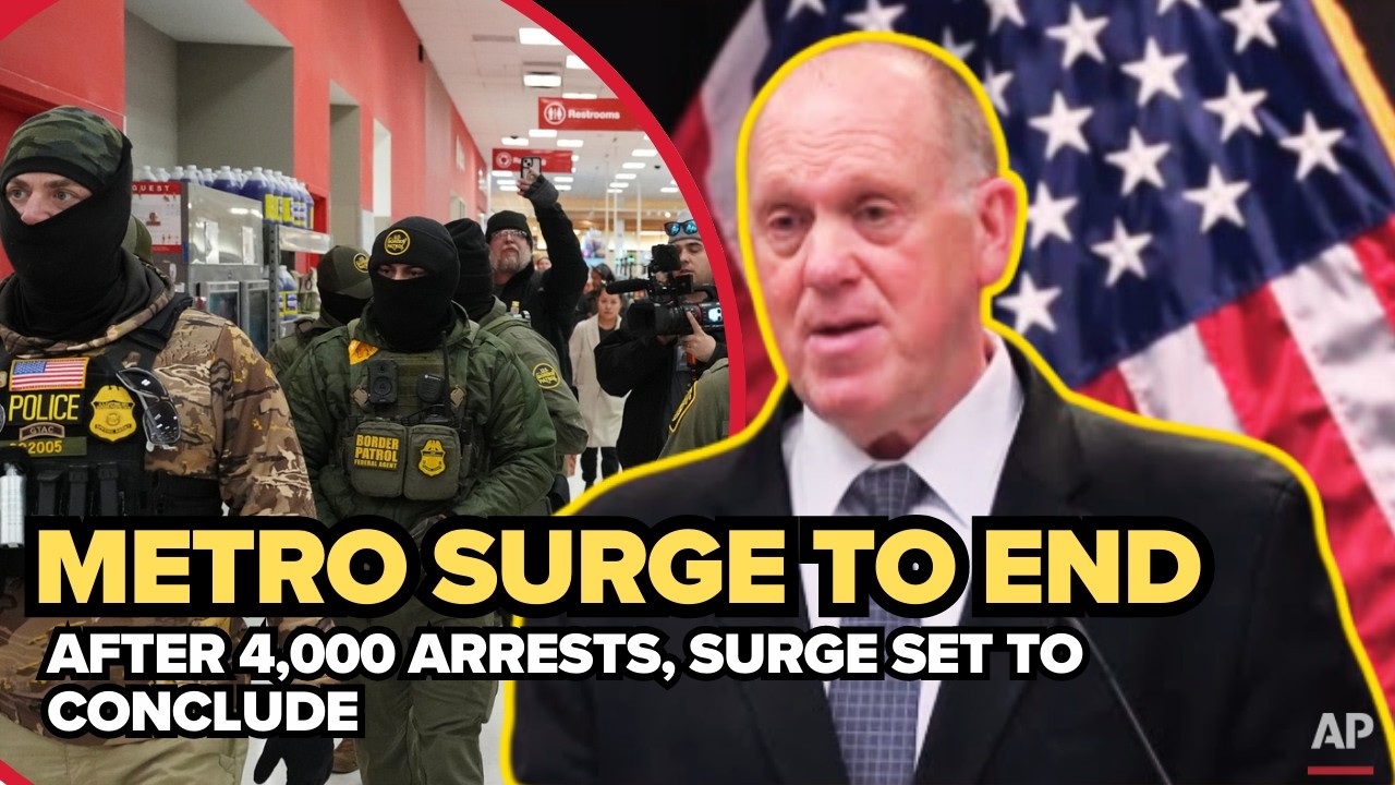 “Surge operation conclude”: Homan details what stays in Minnesota - YouTube