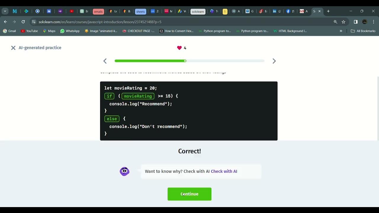 26 Ai Generated Practice Introduction To Javascript Sololearn Youtube