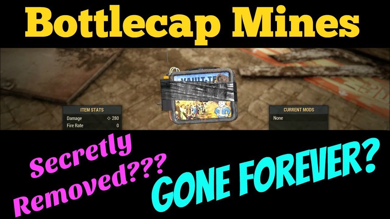 Fallout 76: Bottlecap Mines Removed from the Game! - YouTube