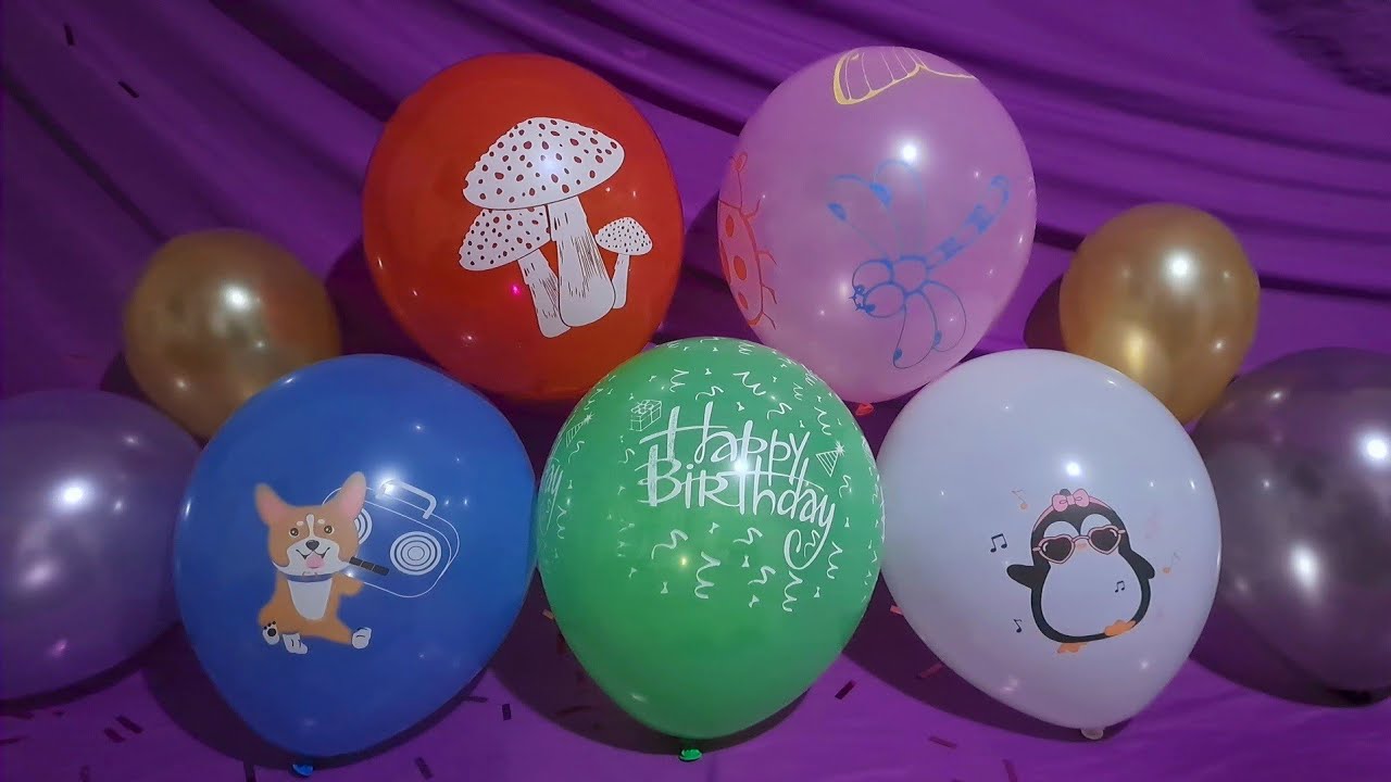FUN BIRTHDAY BALLOONS POP PART 839!!! - YouTube