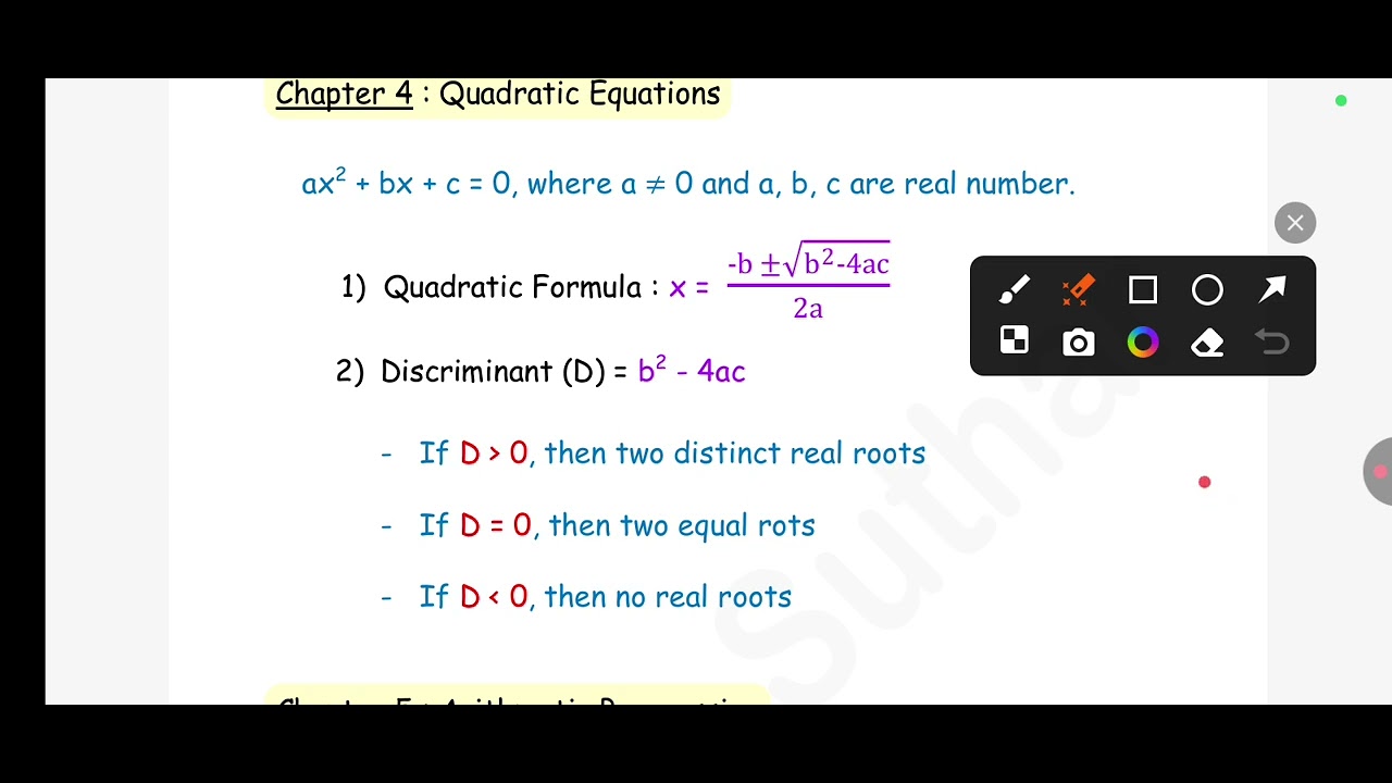 Class 10th Math formula sheet english medium by Educationthevision ...