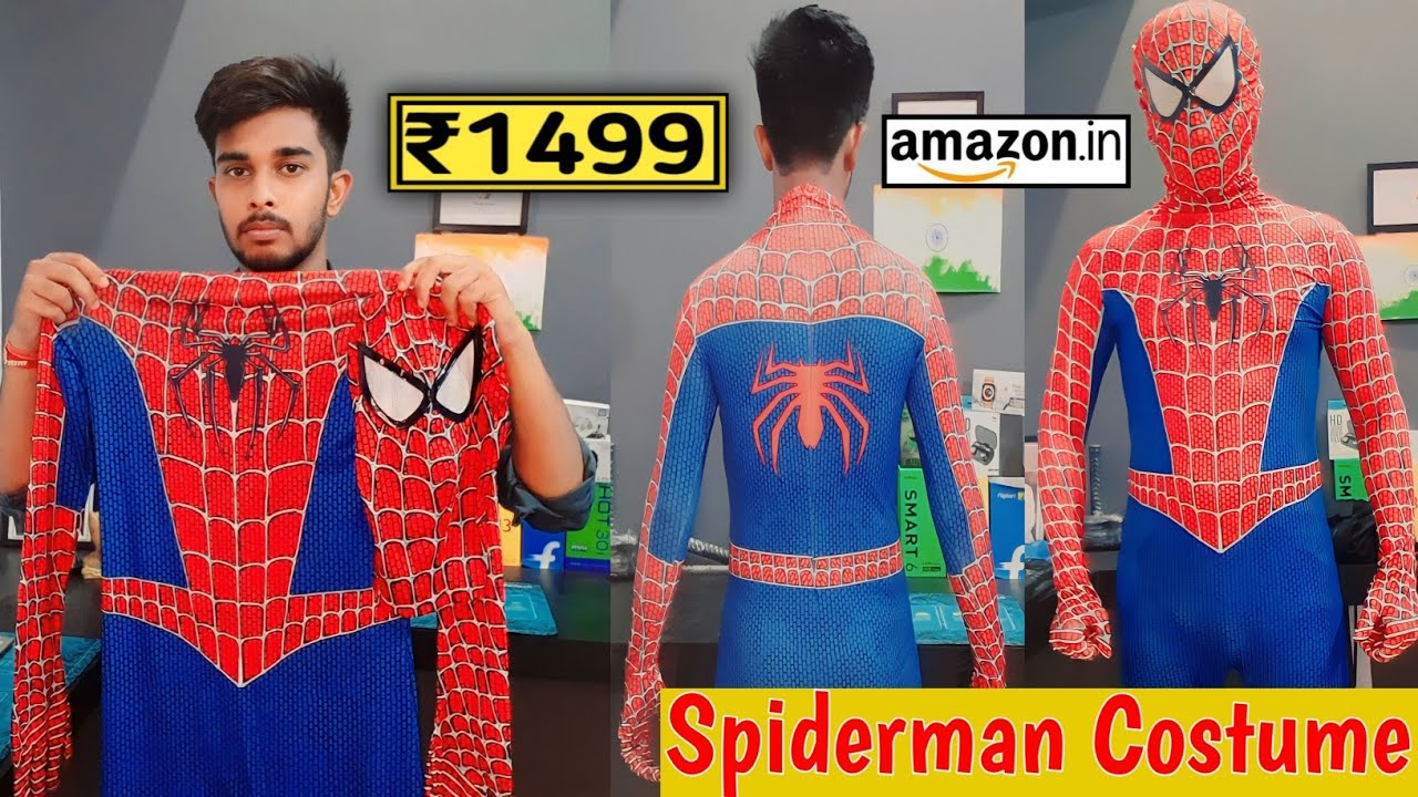 Spiderman Costume ₹1499 in Amazon India 🇮🇳 | SPIDER-MAN COSTUME IN REAL ...