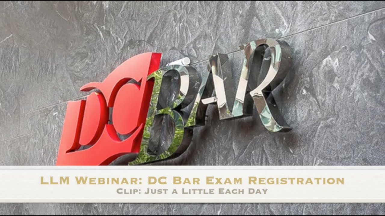 Navigating the DC Bar Application Process as an LLM: Do a Little Bit of ...