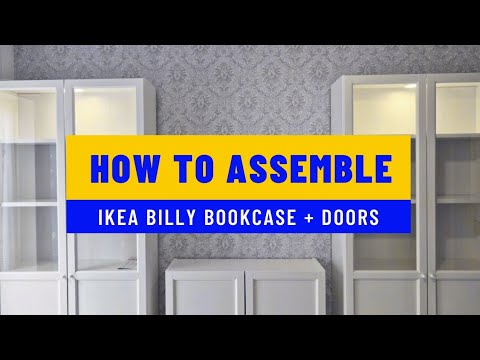 How To Build an IKEA Billy Bookcase + Doors & Lighting Inside - YouTube
