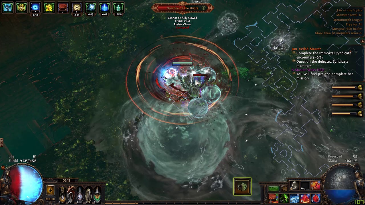 Path of Exile 121% hydra - YouTube