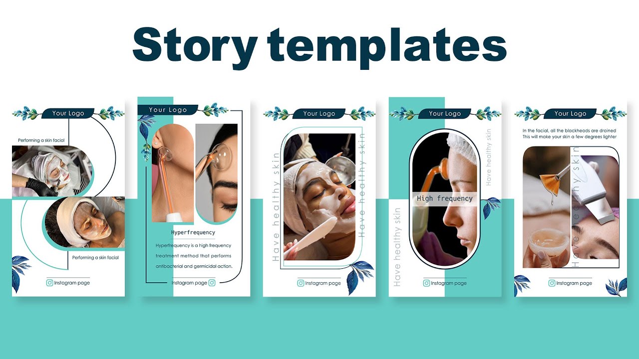Skin clinic" Story template design‏" - YouTube