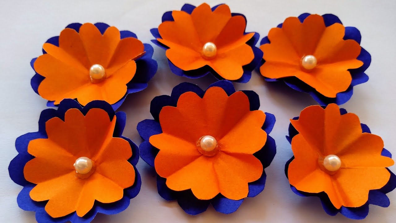 PAPER FLOWER | EASY AND BEAUTIFUL FLOWER | SIMPLE FLOWER MAKING | DIY ...