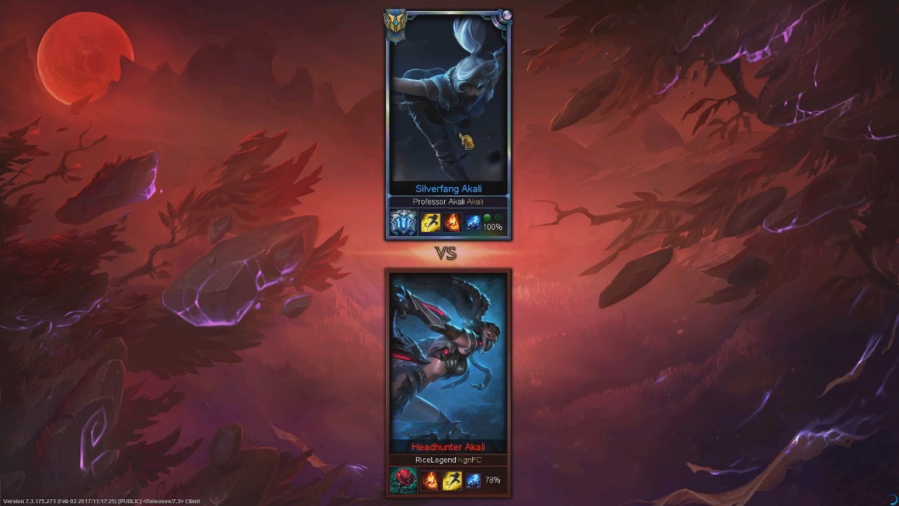 "RiceLegend" Challenger Akali Main (#1 Akali NA) vs. "Professor Akali ...