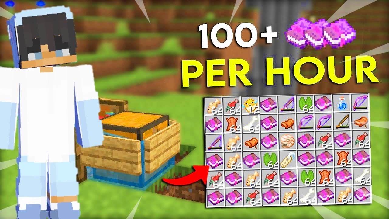 How to Build a Auto FISH FARM in Minecraft! (WORKS) - YouTube