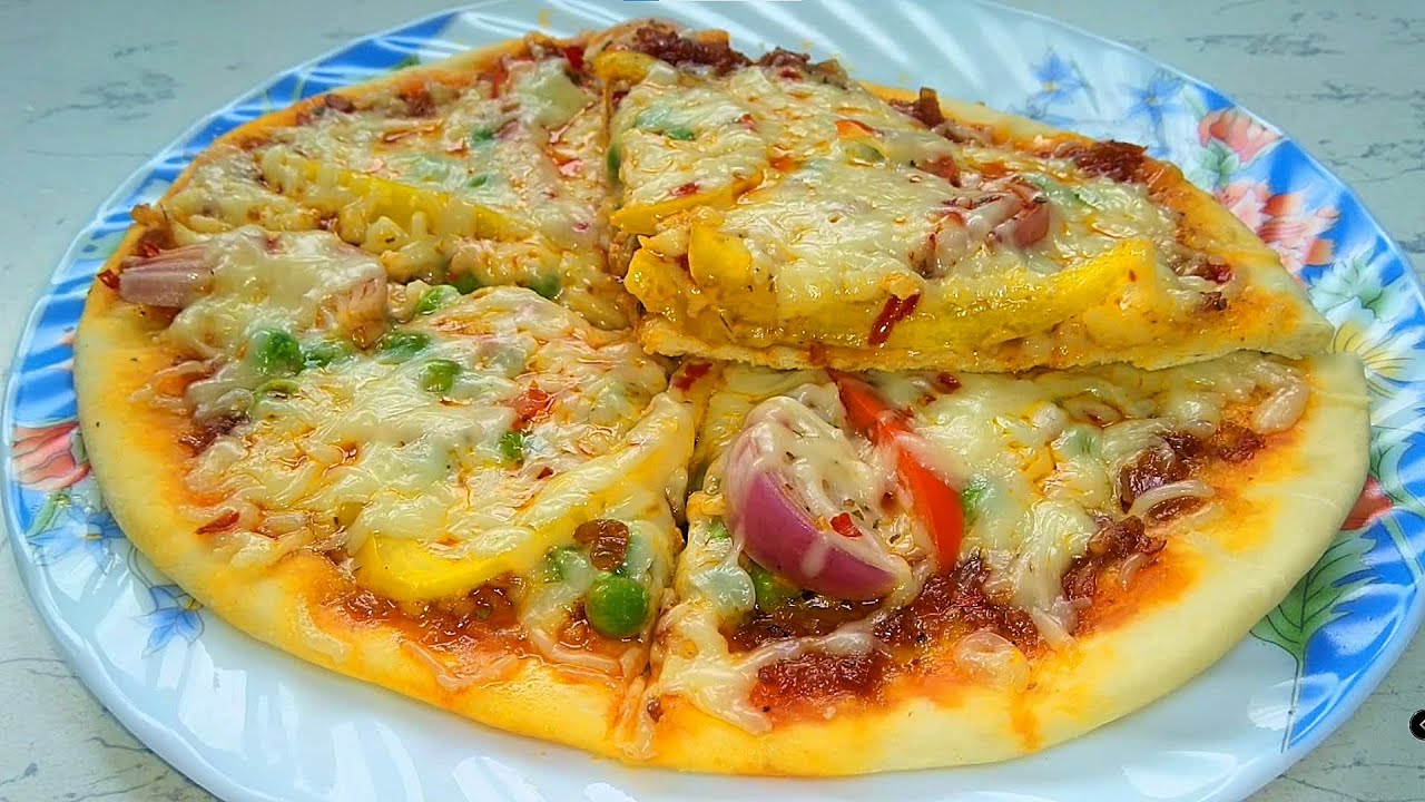 Veg Supreme Pizza | Homemade Pan Pizza | Veg Pizza Without Oven | Cook ...