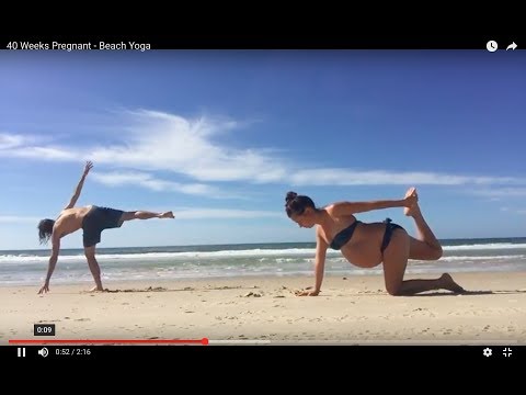 40 Weeks Pregnant - Beach Yoga