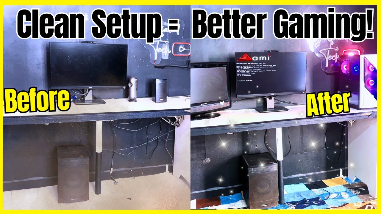 Ultimate Desk & PC Cable Management – Clean & Clutter-Free Setup! - YouTube