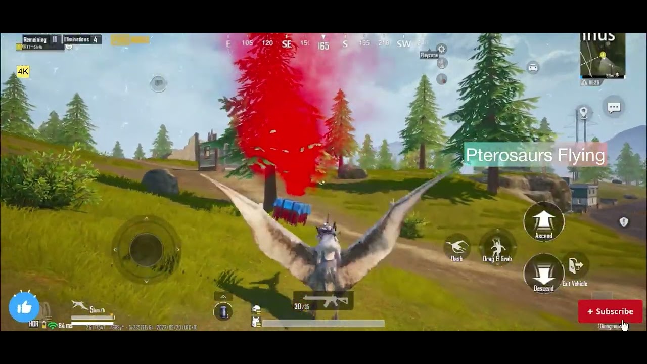 PUBG new Dino mode | Drive T-rex | Fly pterosaurs | Ride velociraptors ...