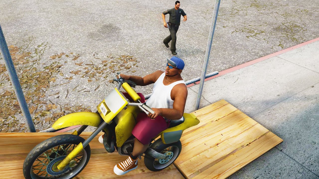 CJ Teaching Police! - GTA San Andreas definitive edition - YouTube