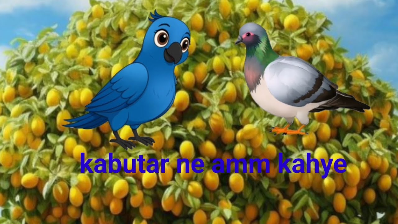 Kabutar Ne khaye aam#new story#trending#viral#cartoon#bird story# ...