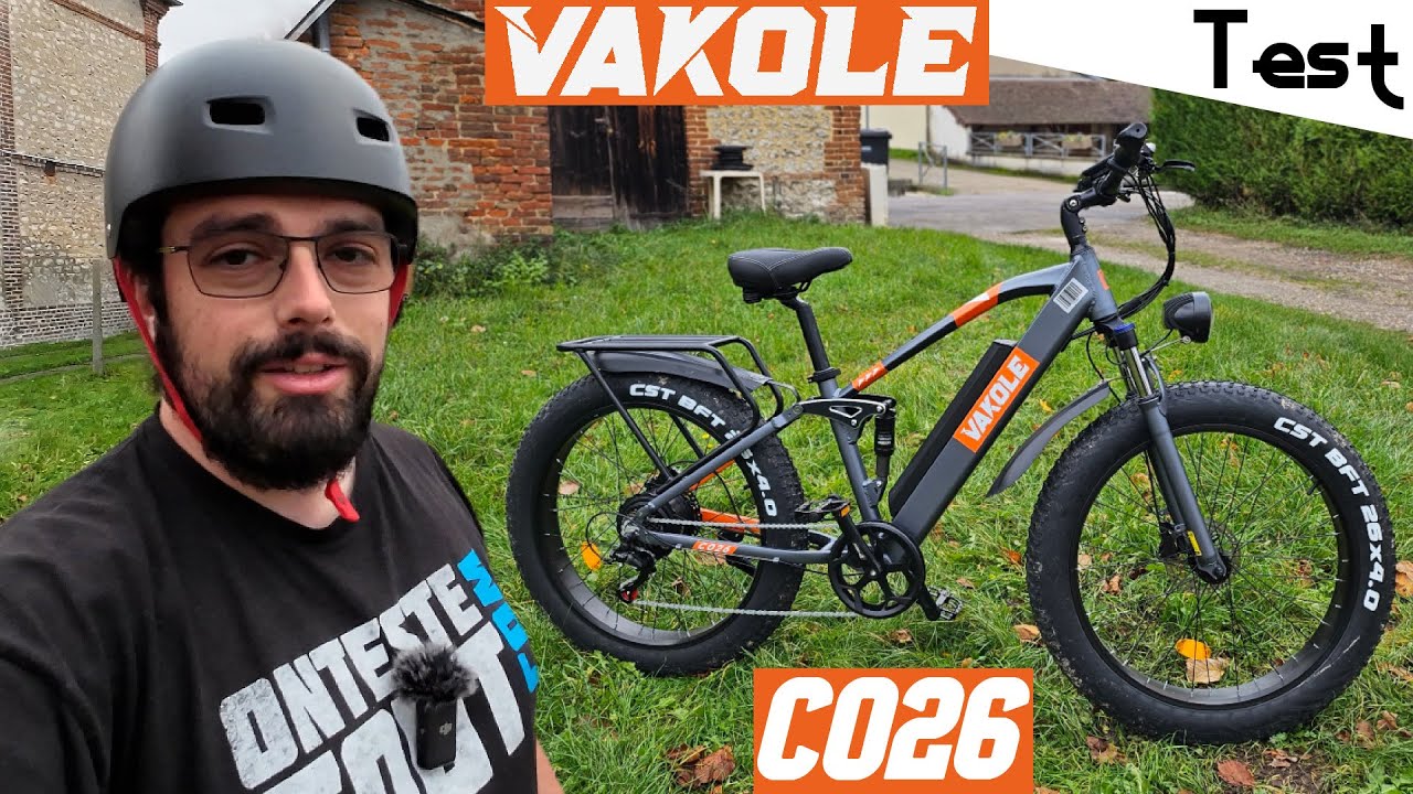 "Test" Un FAT BIKE électrique TOUT SUSPENDU 😉 "Vakole CO26" - YouTube