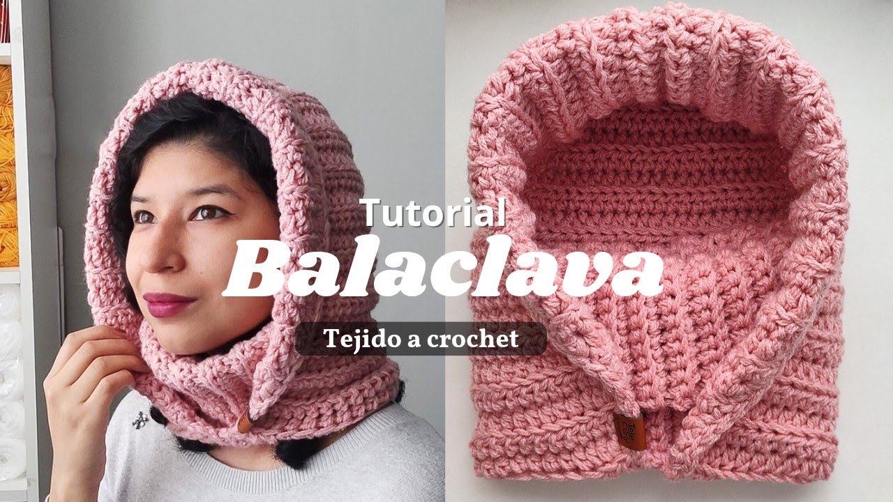 Balaclava o cuello con capucha tejida a crochet - Tutorial paso a paso - YouTube