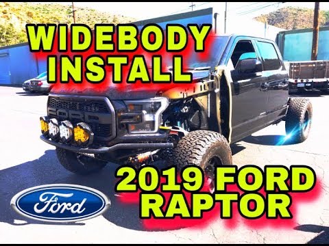 2019 FORD RAPTOR CUSTOM BUILD WIDEBODY INSTALL - YouTube