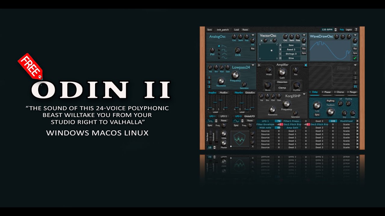 Odin II synth (Windows, MacOS, Linux) FREE - YouTube