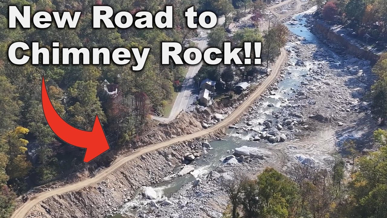 CHIMNEY ROCK 1 Month After Helene - West Virginia Boys build road from ...