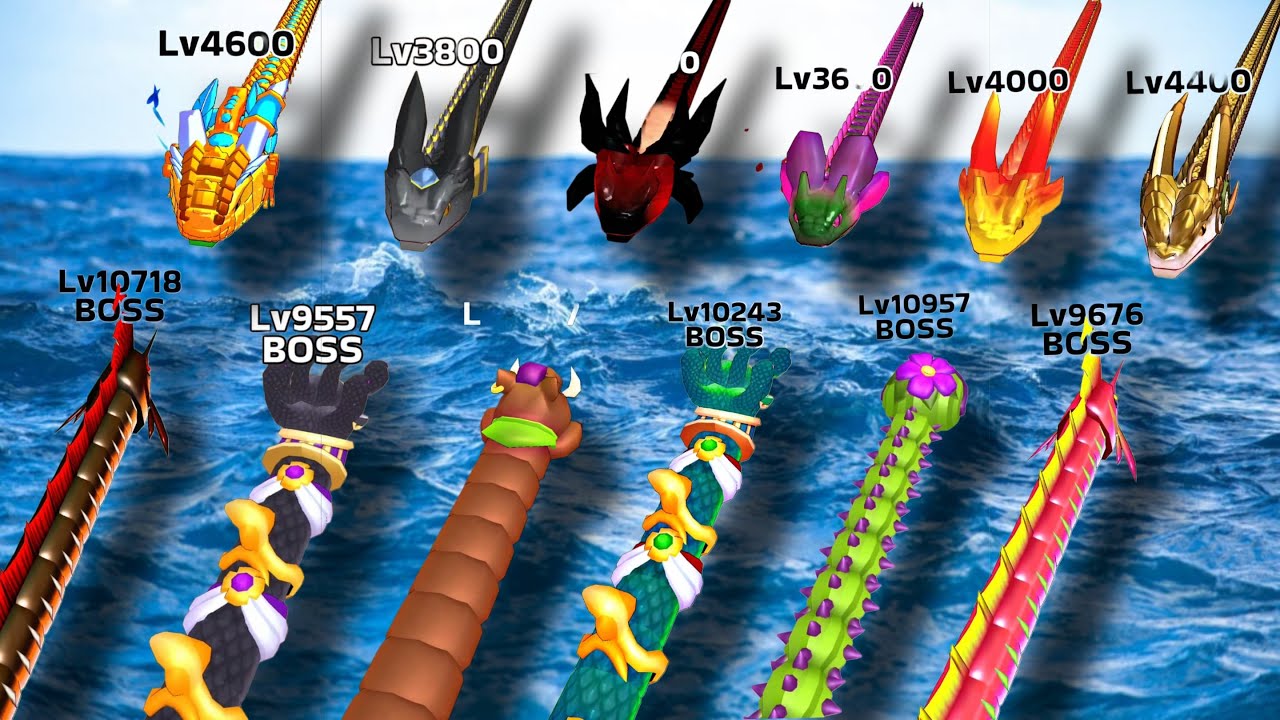 SNAKE CLASH 🐍BIG LONG SNAKE-ALL BOSSES 1000% WEN ! (HACKE) - YouTube