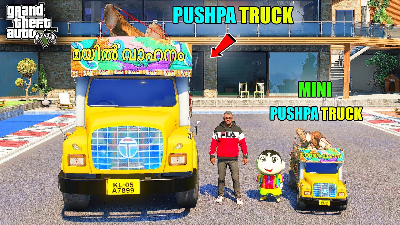 Franklin Pushpa Truck VS Shinchan Mini Pushpa Truck in GTA 5 || JNK ...