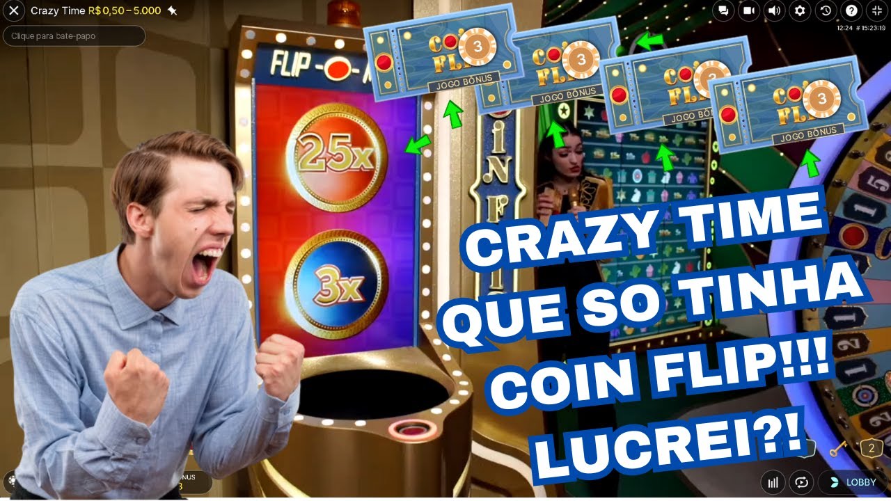 ENTREI NO CRAZY TIME E VEIO MUITOS COIN FLIP *LUCREI?!* - YouTube