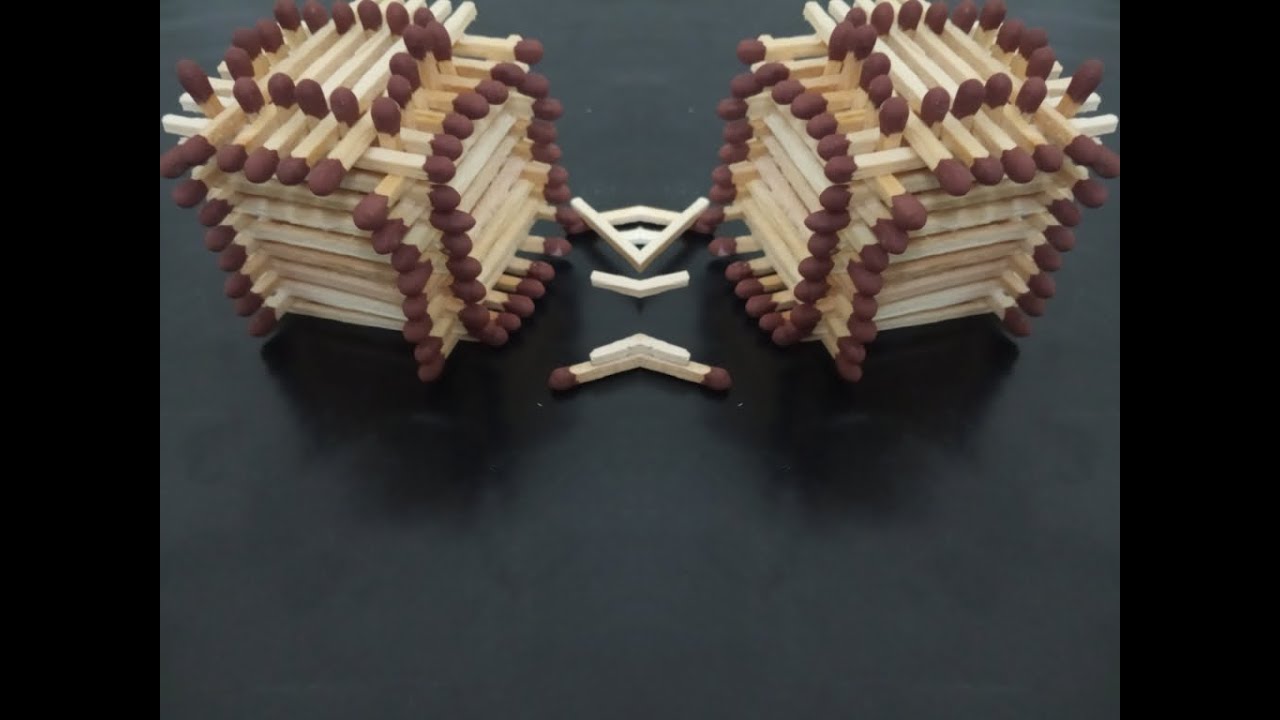 How to make Cube with/from matchsticks - YouTube