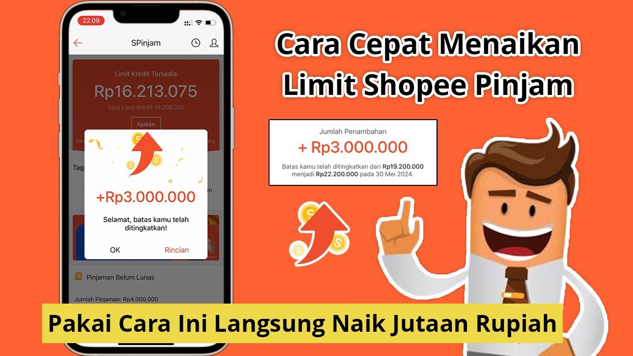cara menambah limit shopee pinjam hingga puluhan juta | cara cepat ...