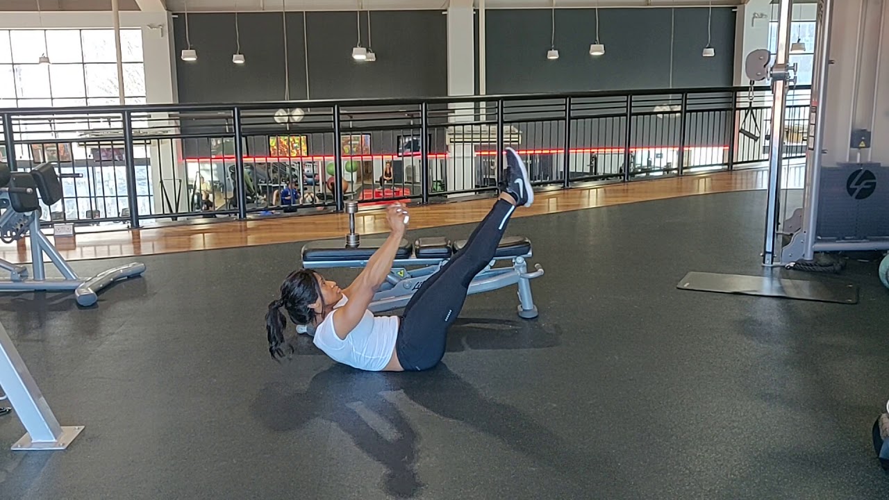 Dumbbell V-Up - YouTube